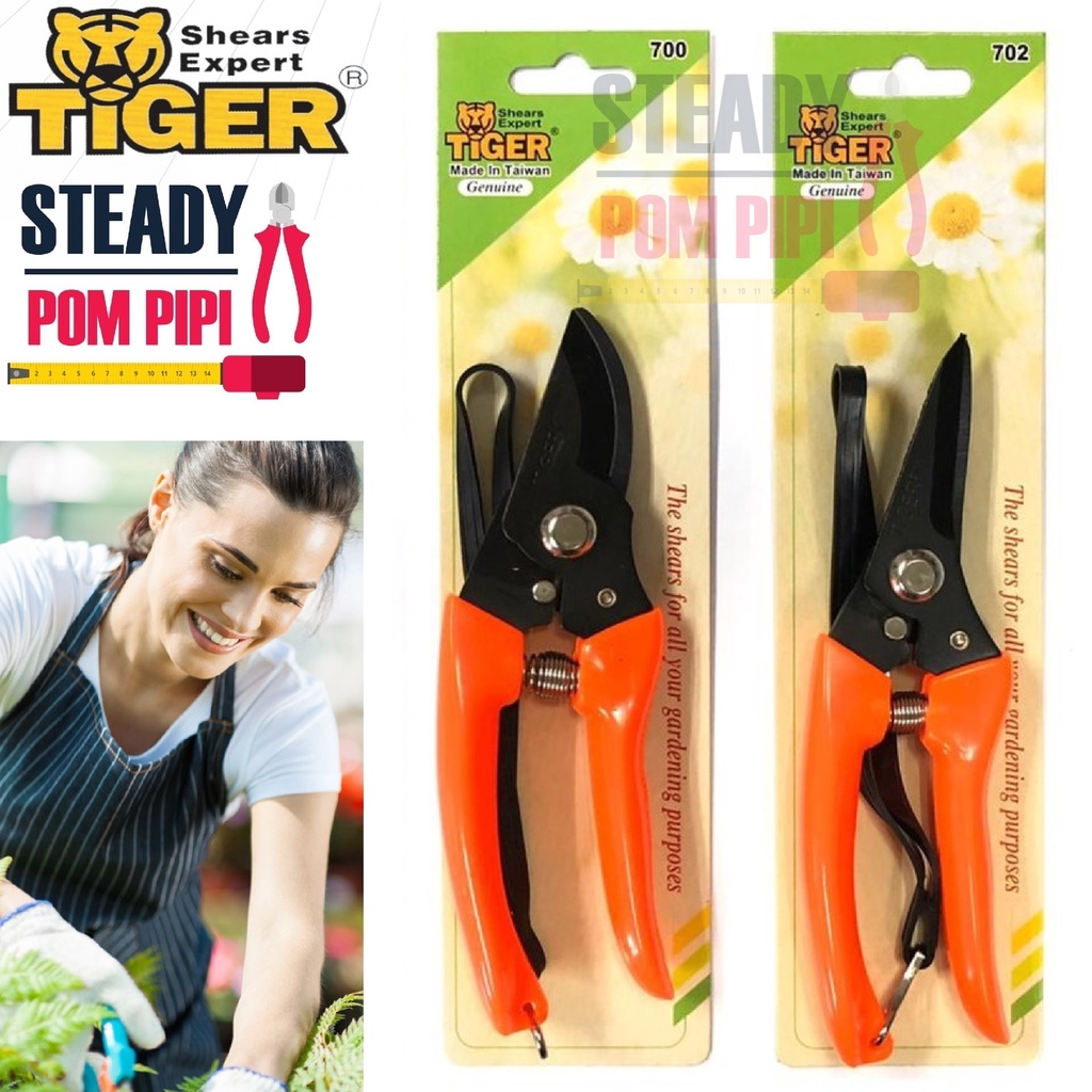 TIGER #700 #702 GARDENING SHEAR / PRUNING SHEAR / GUNTING BUNGA ...