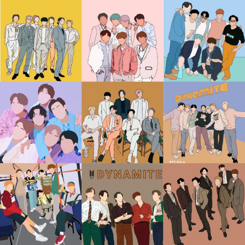Pre Order DIY BTS Paint By Number Canvas Part 3 | Shopee Malaysia