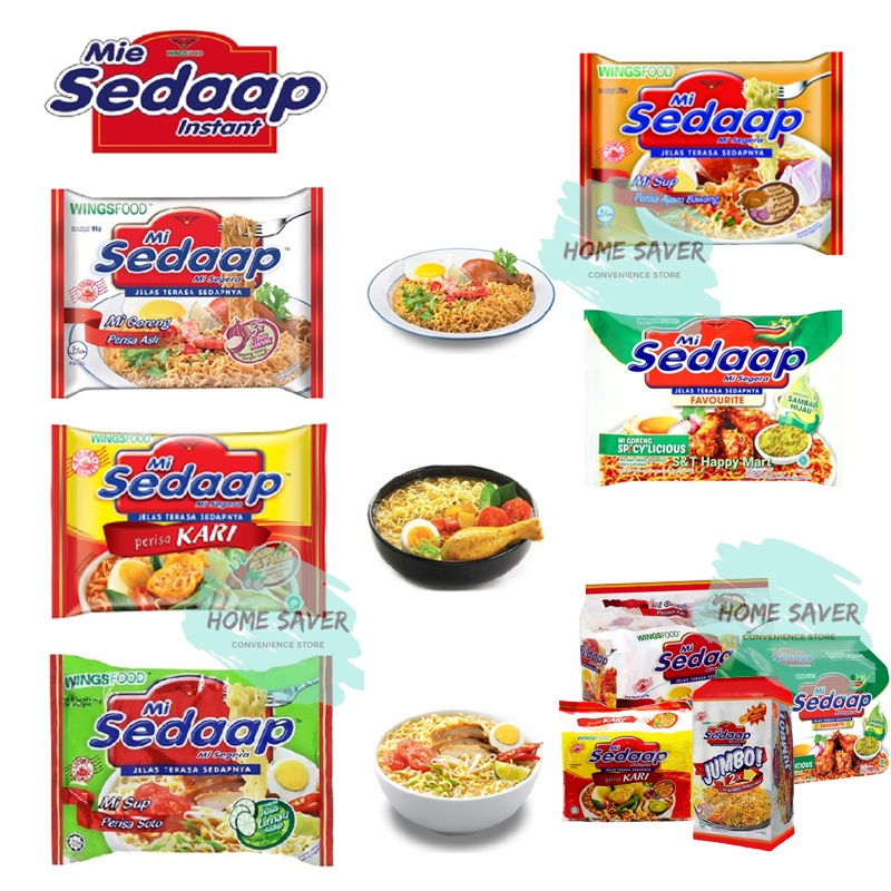 Mi Sedap/Mee Sedap Asli / Krispi / Sambal /Bawang / Istimewa / Soto ...