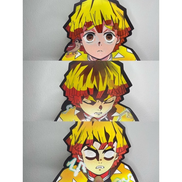 Demon Slayer 3D Motion Stickers Adhesive Zenitsu Agatsuma Stickers ...