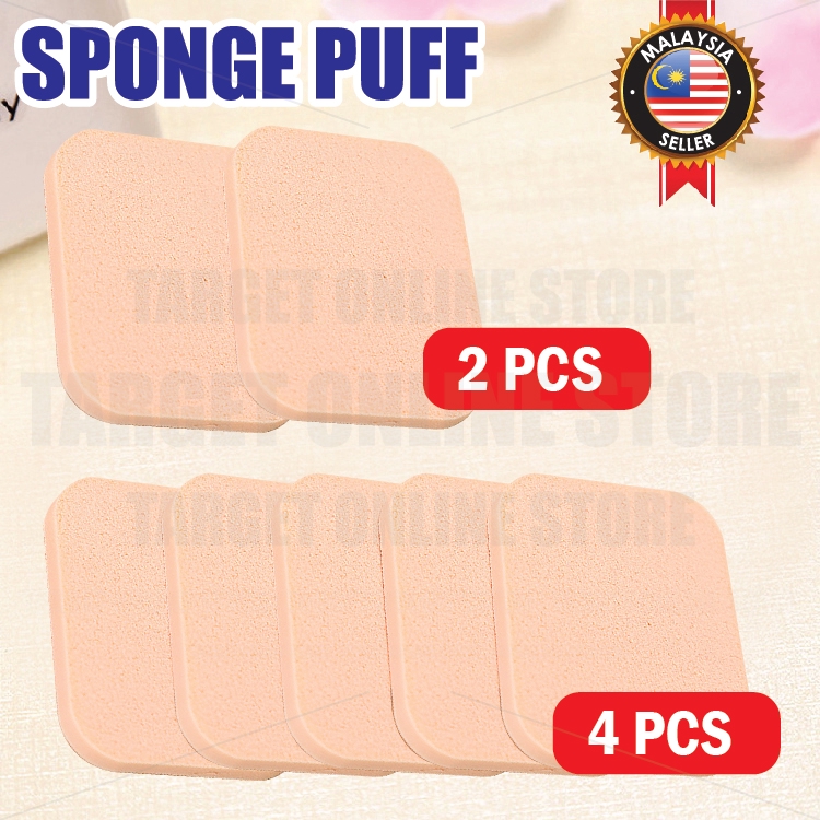 Soft Sponge Puff Facial Care Beauty Makeup Face Wash Square Wet Dry ...