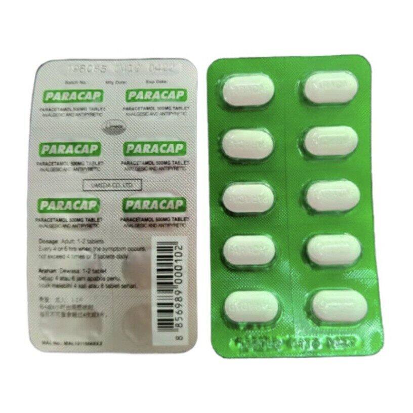 PARACAP PARACETAMOL 500MG TABS 10S | Shopee Malaysia