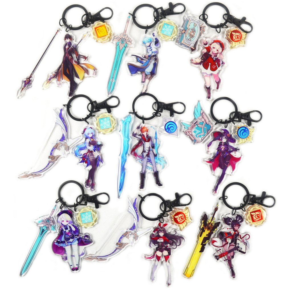 Genshin Impact Keychains with Weapon | Shopee Malaysia