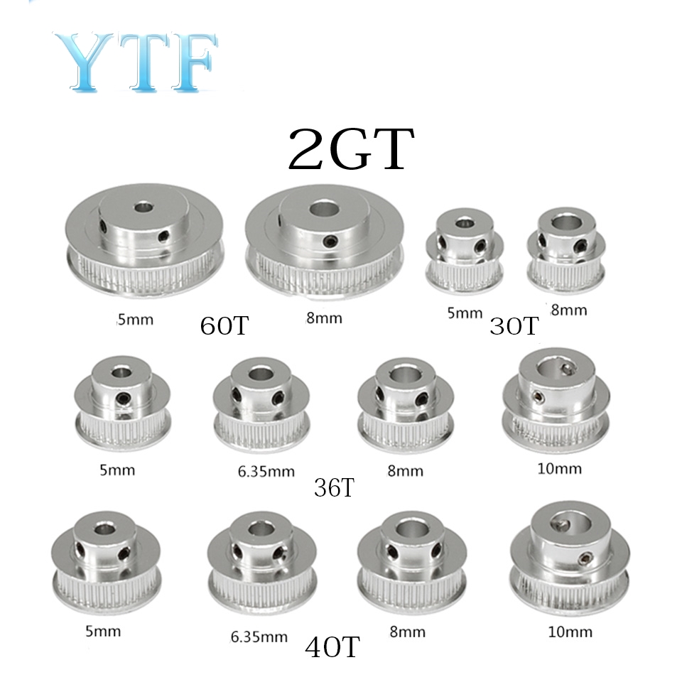 GT2 Timing Pulleys 30 36 40 60 Tooth 2GT Wheel Parts Bore 5mm 8mm ...