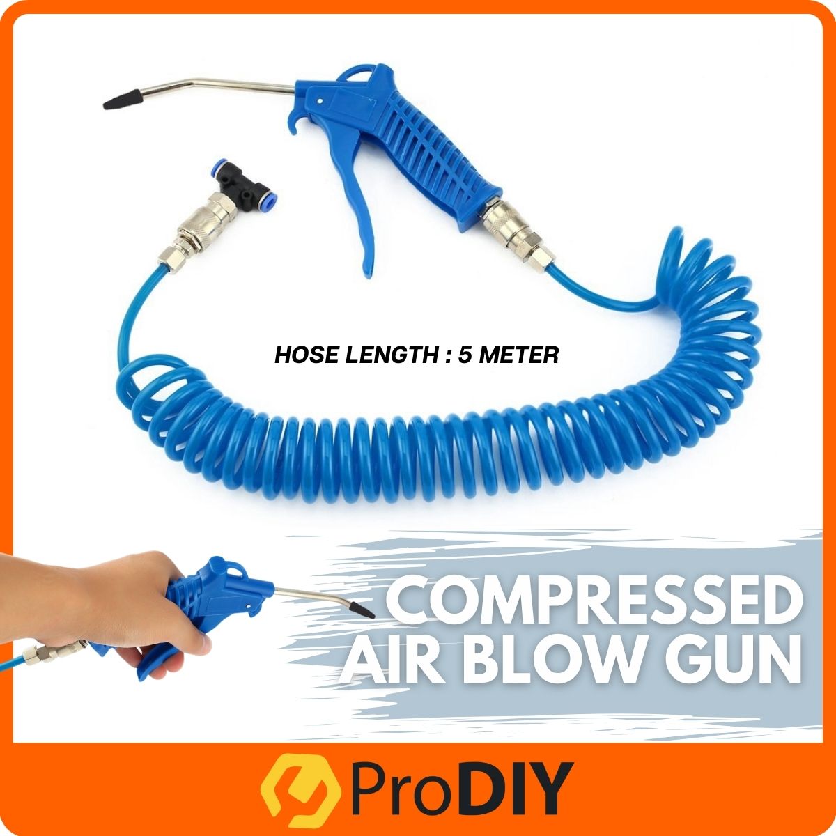 Compressed Air Blow Gun Air Duster Air Blow Spray with 5m Recoil Hose ...