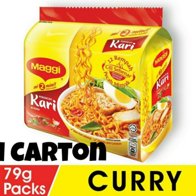 MAGGI Two Minute Curry 1 carton (12 x 5 packs x 79g) | Shopee Malaysia