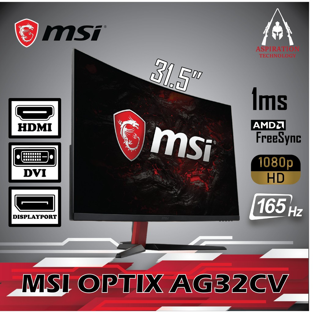 MSI OPTIX AG32CV CURVED GAMING MONITOR | Shopee Malaysia