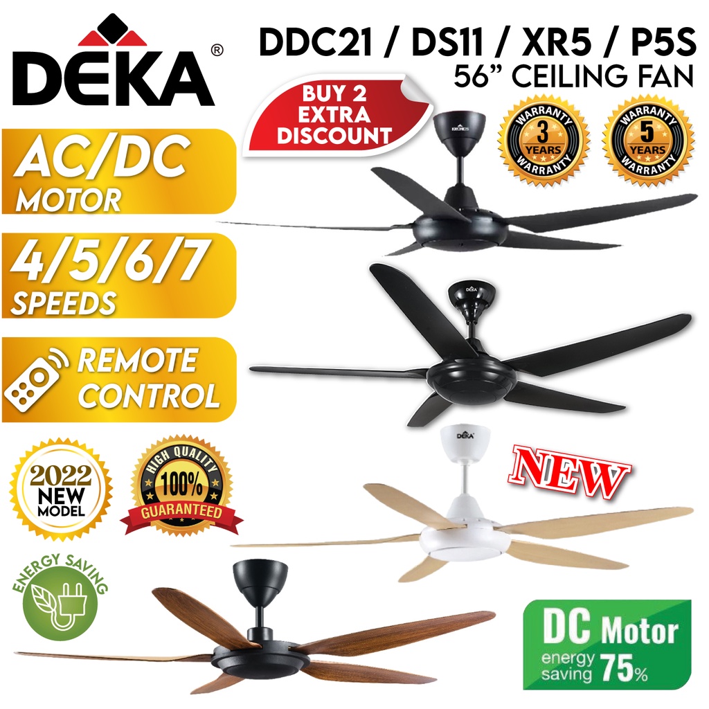 DEKA KRONOS XR5 / P5S / DDC21 / DS11 CEILING FAN WITH REMOTE CONTROL 56 ...