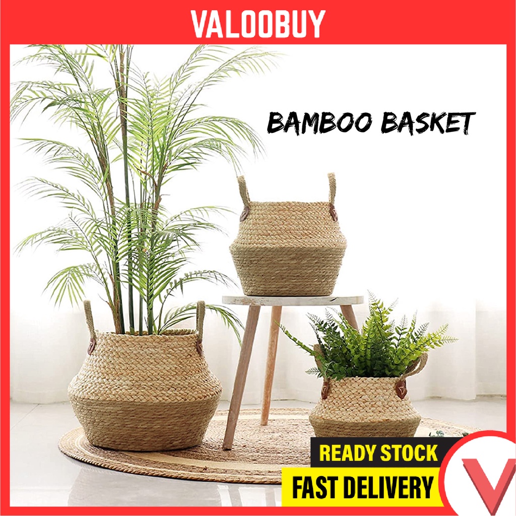 Bamboo Basket Decoration Rattan Artificial Bakul Rotan Pasu Rattan ...