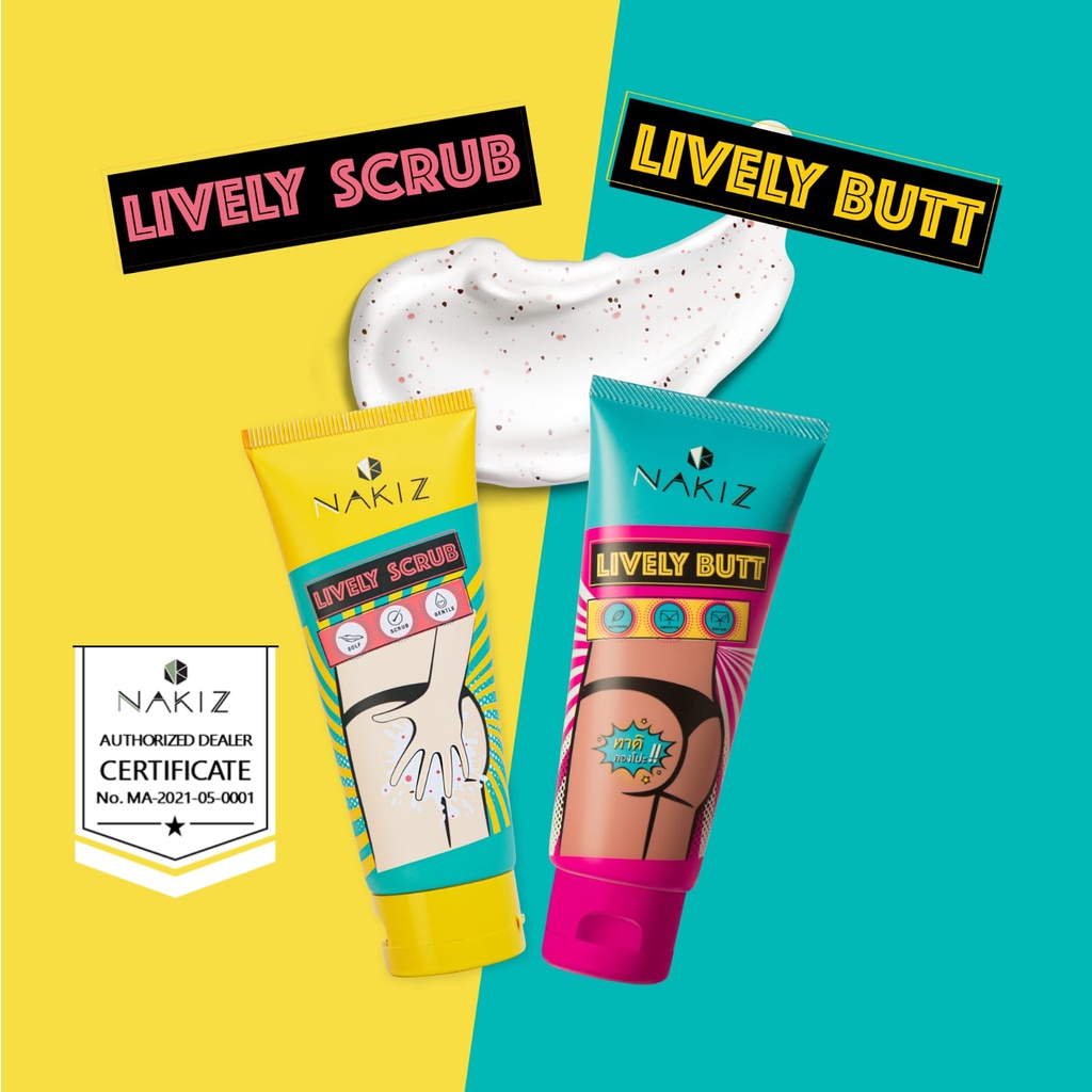 Nakiz Lively Butt Cream and Scrub Set (100g) | Shopee Malaysia