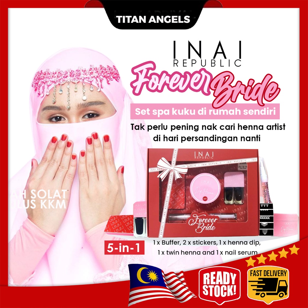 INAI REPUBLIC Forever Bride Edition Set HQ Original/ Inai Kuku Sah ...