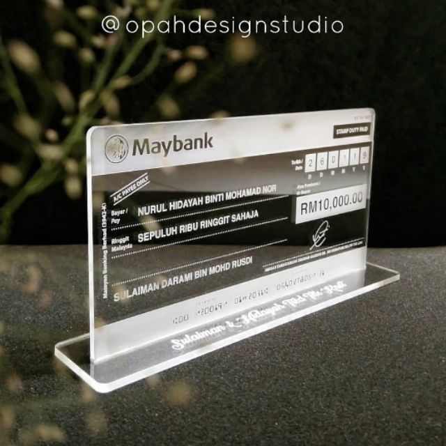 Mockup Cheque Engraving (Acrylic /Kayu) | Shopee Malaysia