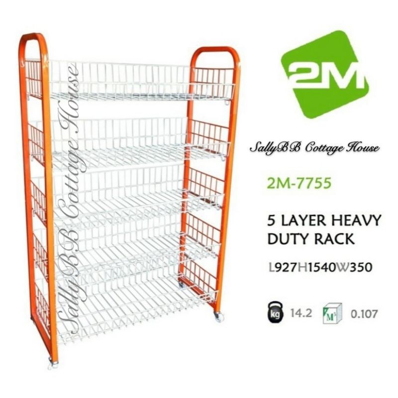 5 Layer Heavy Duty Rack 2M 7755/Rak 5 Tingkat(Saiz lebih besar)/Multi ...
