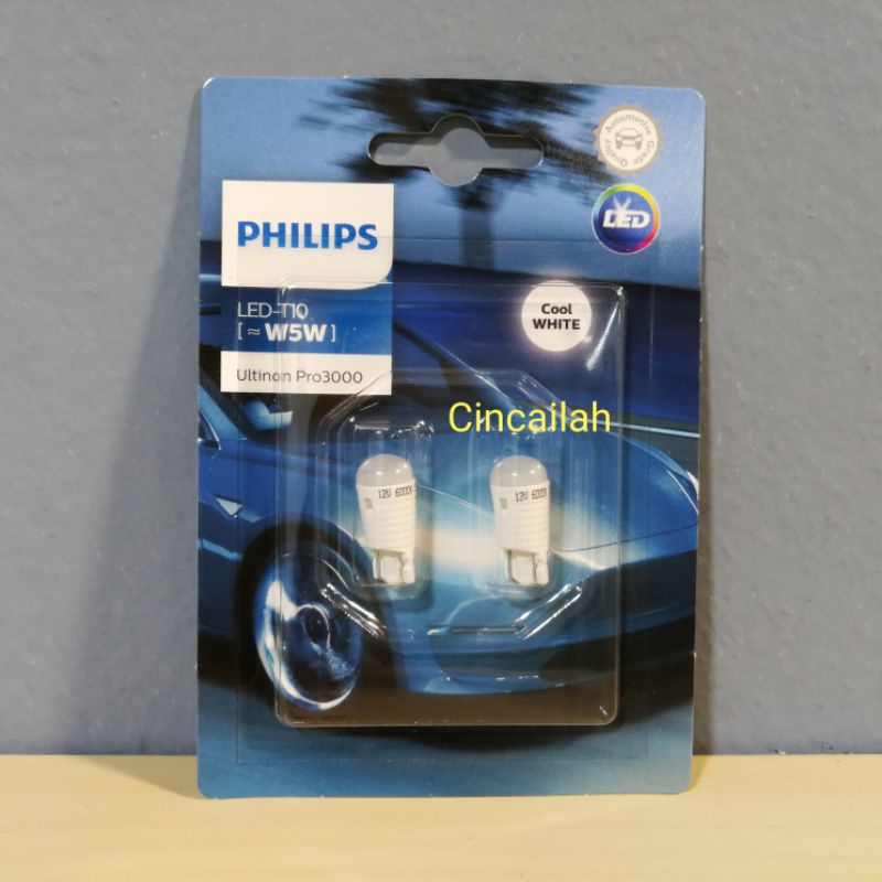 Philips Ultinon Pro3000 T10 LED W5W 6000K (White) Bulb | Shopee Malaysia