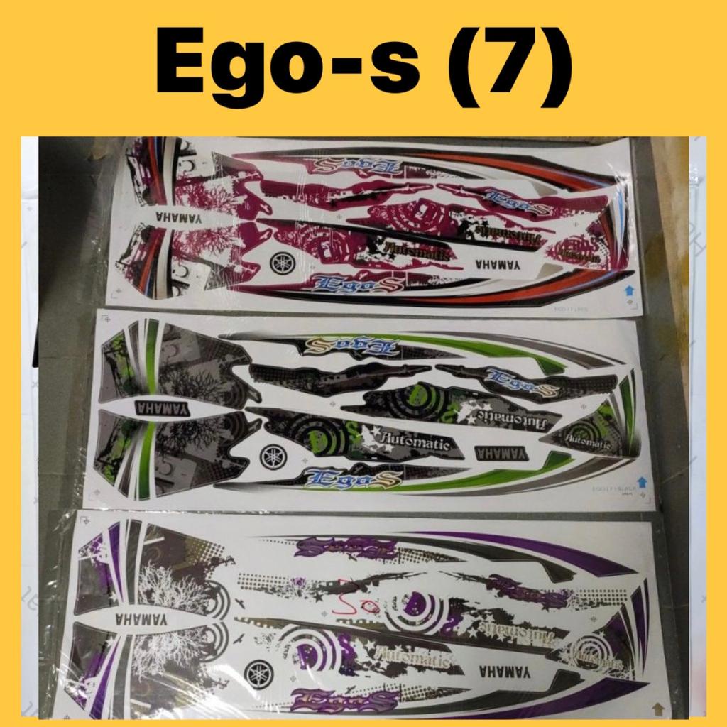 Stiker body yamaha egos ego s(7) white black red sticker stripe EGO-S EGO S BODY STRIPE STRIKE ...