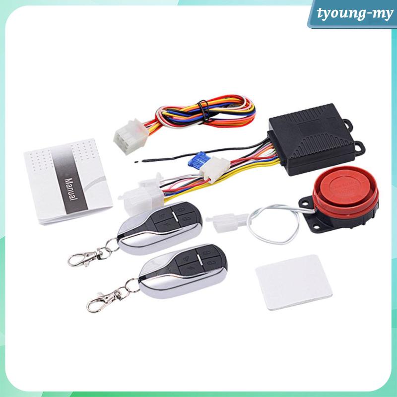 Set of Motorcycle Motorbike Alarm System Immobiliser Remote Control ...
