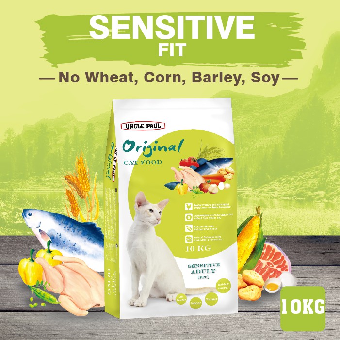 Uncle Paul Original Cat Food (Sensitive/Short Hair/Fit/Adult) 10KG ...
