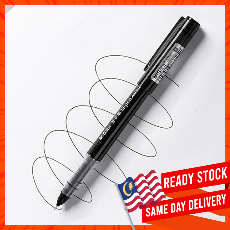 [OVV] M&G Liquid Roller Pen Black 0.5mm Si-Pen Black Rollerball Needle ...