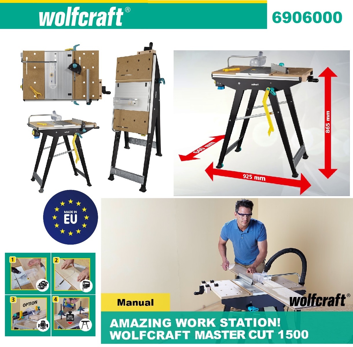 Wolfcraft Master Cut 1500 Precision Working and Machine Table | Shopee ...