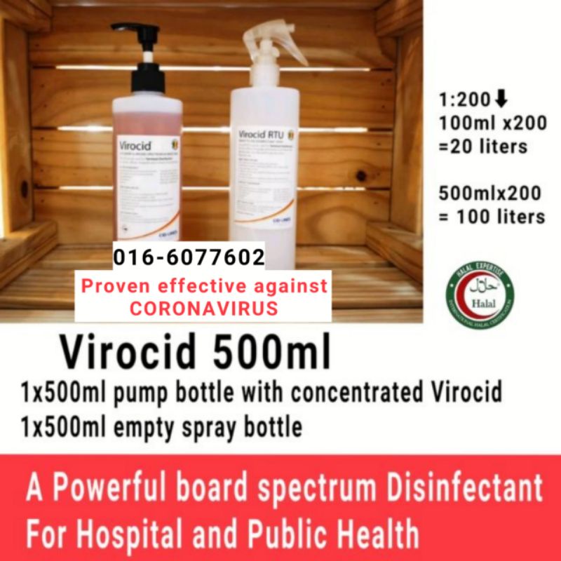 📣 VIROCID 500ml Concentrated Disinfectant Spray | Shopee Malaysia