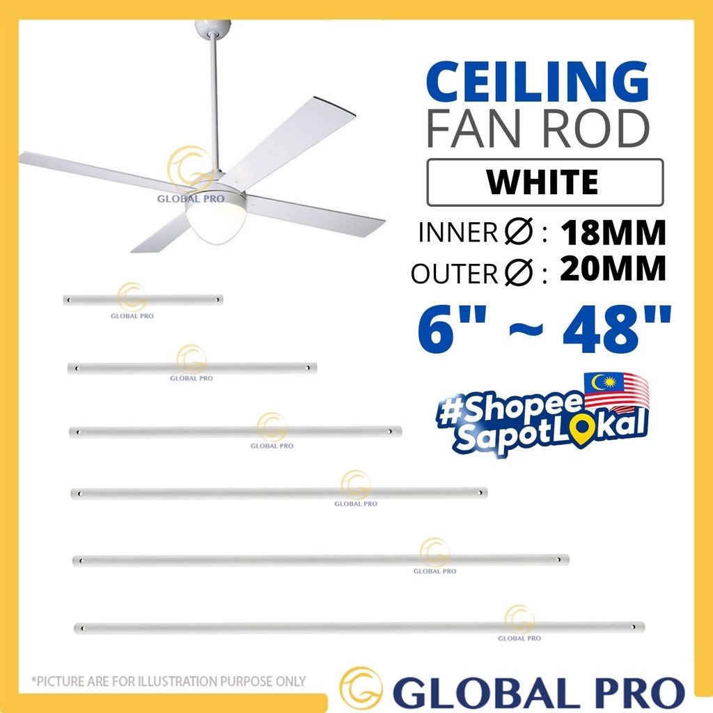 Long Downrod Ceiling Fan Malaysia | Shelly Lighting