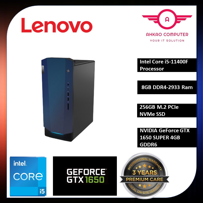 Lenovo IdeaCentre Gaming 5 14IOB6 90RE001MMI Gaming Desktop PC ( I5-11400F , 8GB, 256GB SSD ...