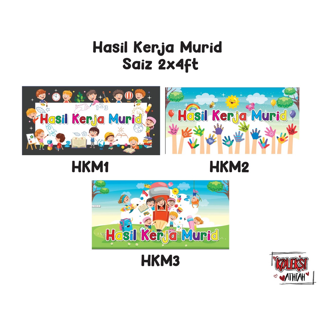Banner Hasil Kerja Murid saiz 2x4ft | Shopee Malaysia