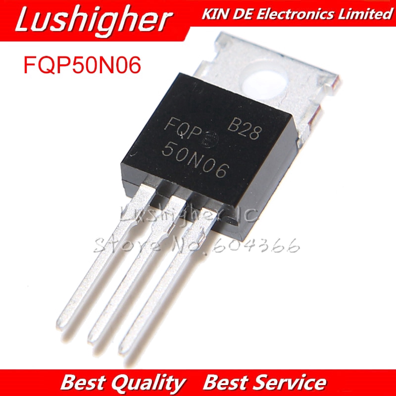 10pcs FQP50N06 TO220 RFP50N06 50N06 50A 600V MOSFET TO-220 N-channel ...