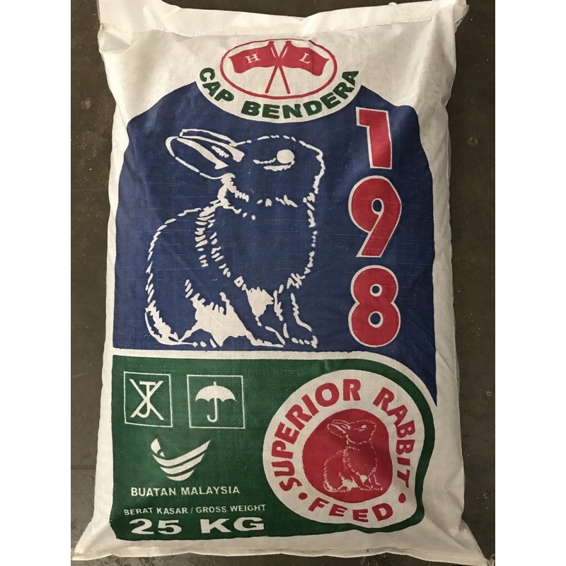 Dedak Arnab Rabbit Pellet Hong Lee (Bendera) 198 25kg - Makanan Arnab ...