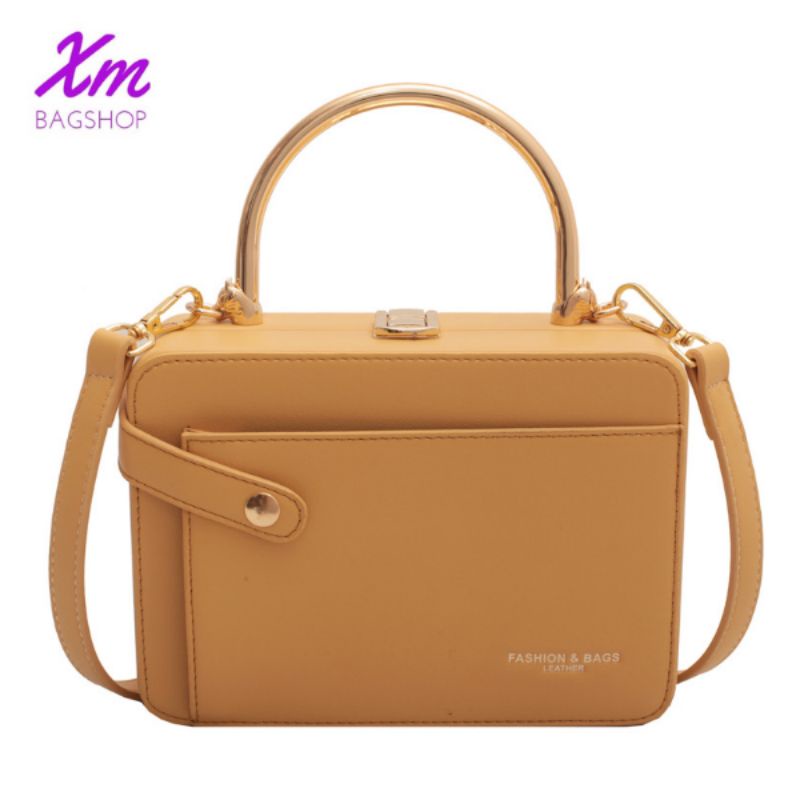 Handbag Korean Women Shoulder bag Box bag Lock | Shopee Malaysia