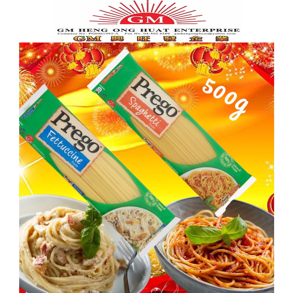 Prego Spaghetti Pasta 500gm / Prego Fettuccine 500g | Shopee Malaysia