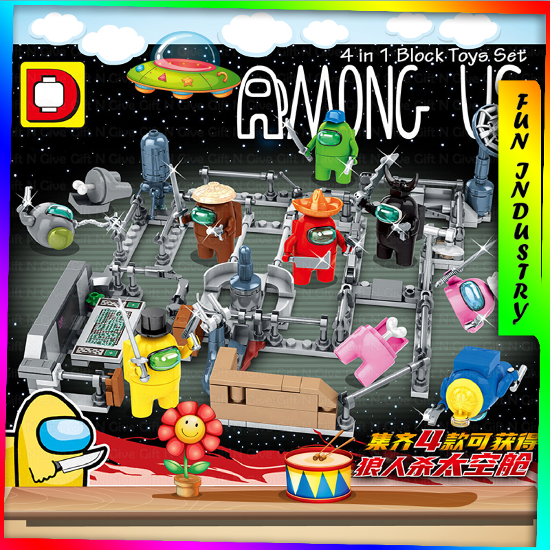 Among Us Game Space Astronaut Minifigures 4 in 1 Building Block Toys ...