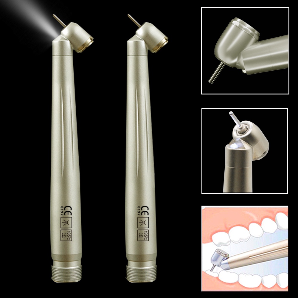 Dental 45 Degree Anti Retraction Surgical LED High Speed Handpiece Air ...