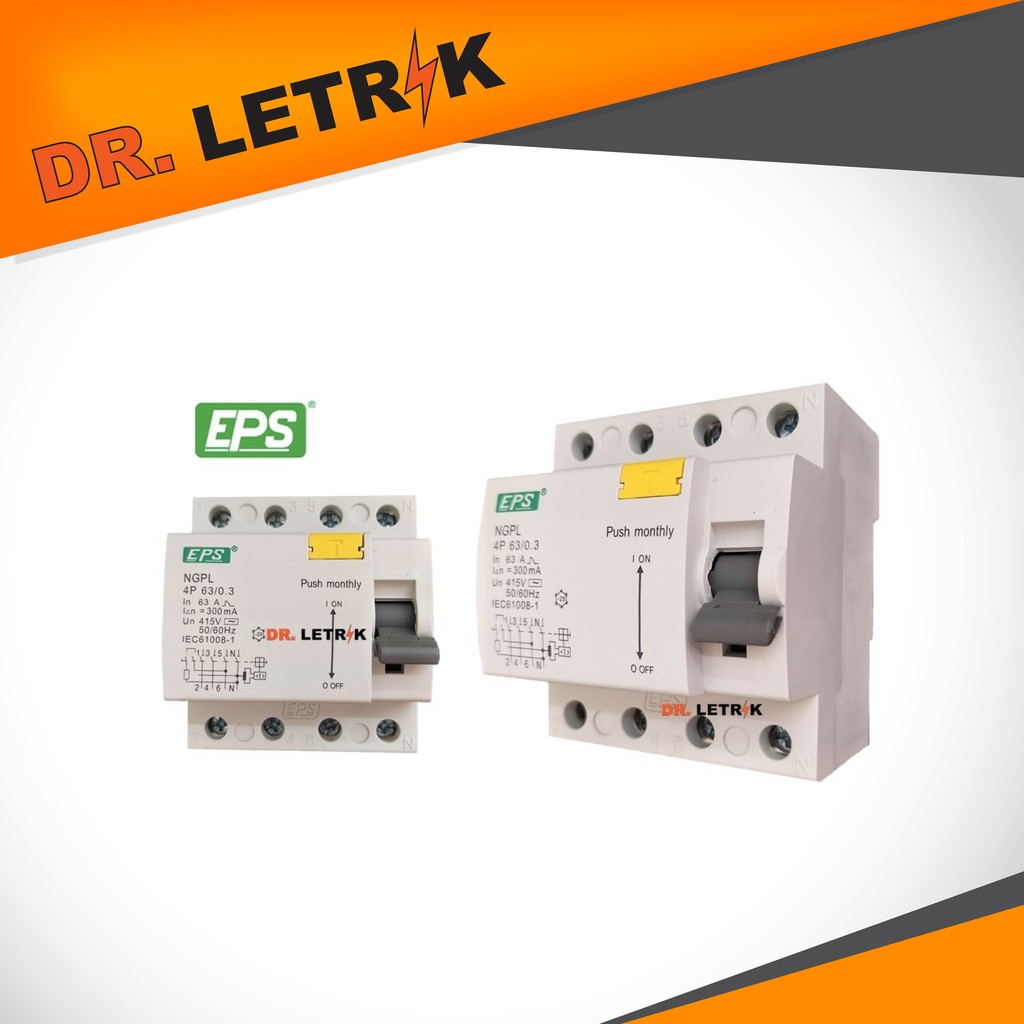 EPS 4pole RCCB / ELCB 40A 63A 100A 300MA CIRCUIT BREAKER | Shopee Malaysia