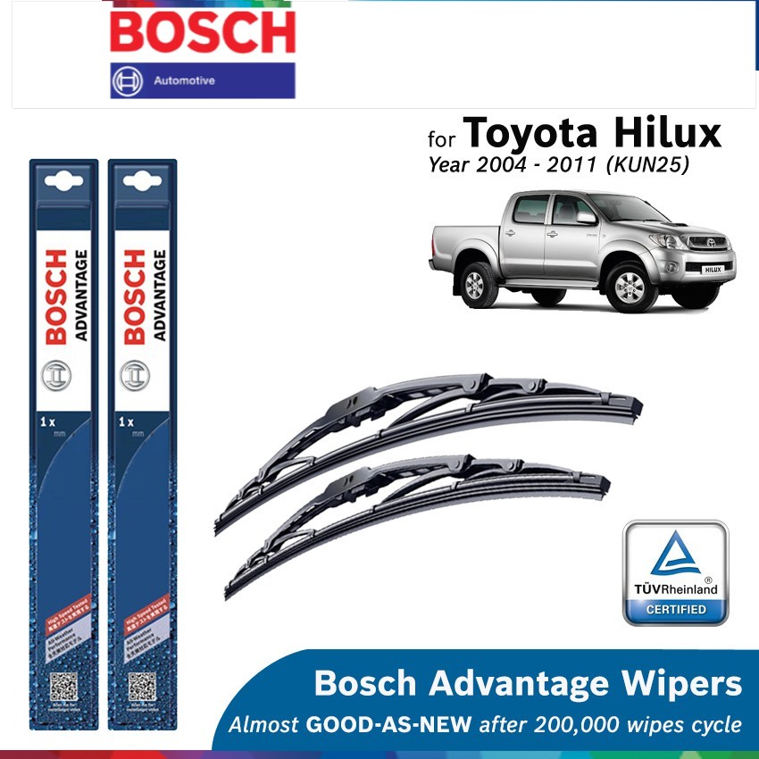 Bosch Advantage U Hook Wiper Set for Toyota Hilux VIGO KUN25 (21"/19 ...