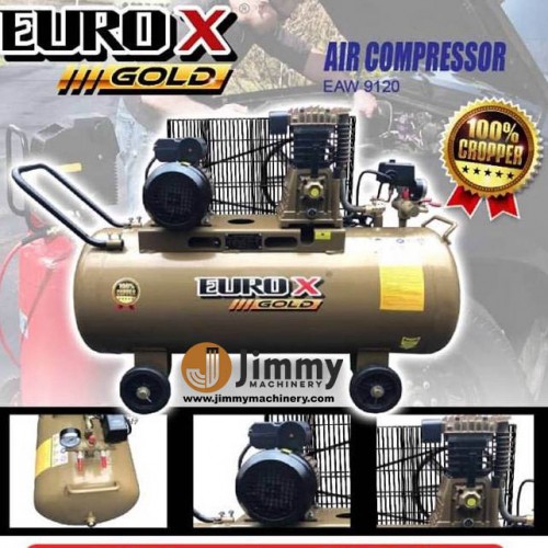 Euro X Gold 3HP 120L Heavy Duty Belt Drive Air Compressor | Shopee Malaysia