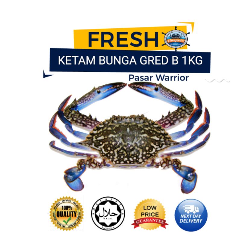 Ketam Fresh Gred B 1kg Dijamin Ketam Segar Fresh Crab | Shopee Malaysia