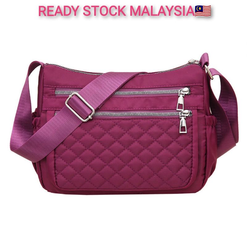 BEG SILANG SANDANG PEREMPUAN KANVAS BESAR MURAH WOMEN SLING SHOULDER ...