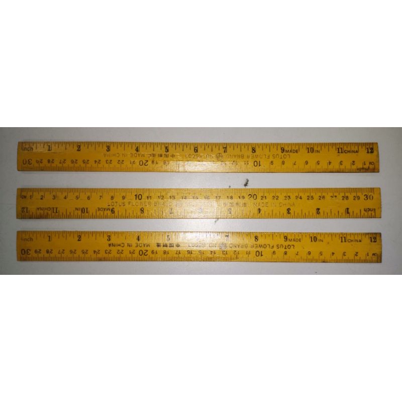 Wooden ruler/ kayu pembaris kayu 30cm/ 12 inci | Shopee Malaysia