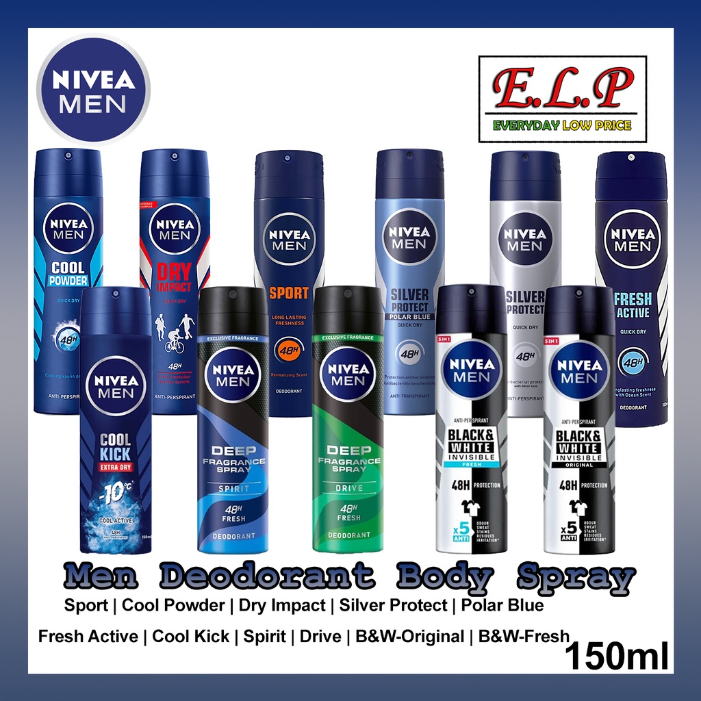 Nivea Men Deodorant Body Spray 150ml | Shopee Malaysia