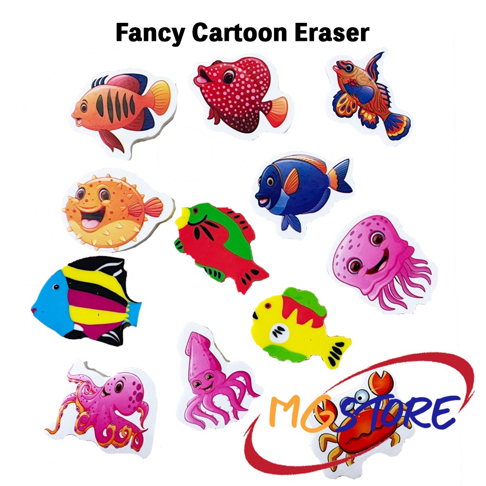 Fancy Cartoon Eraser (Fish) | Shopee Malaysia