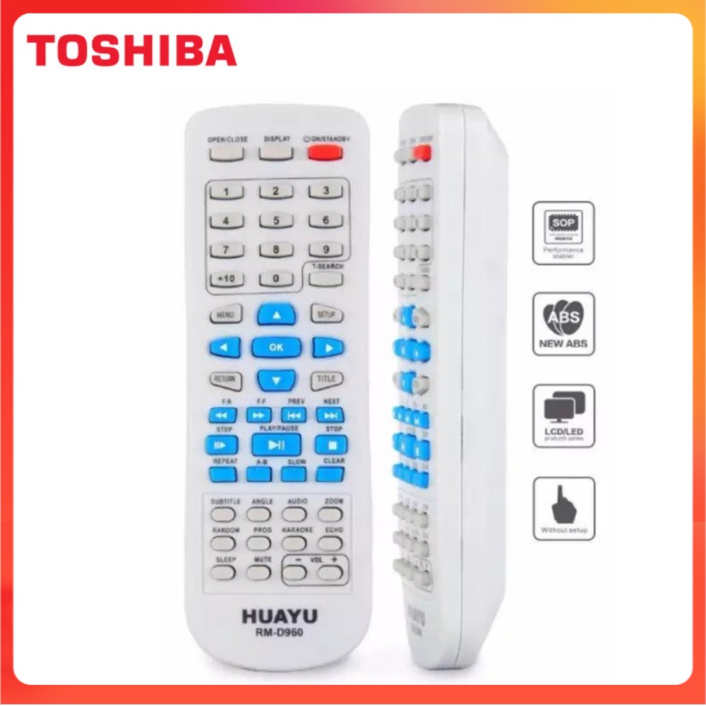 TOSHIBA DVD REMOTE CONTROL HUAYU RM-D960 | Shopee Malaysia