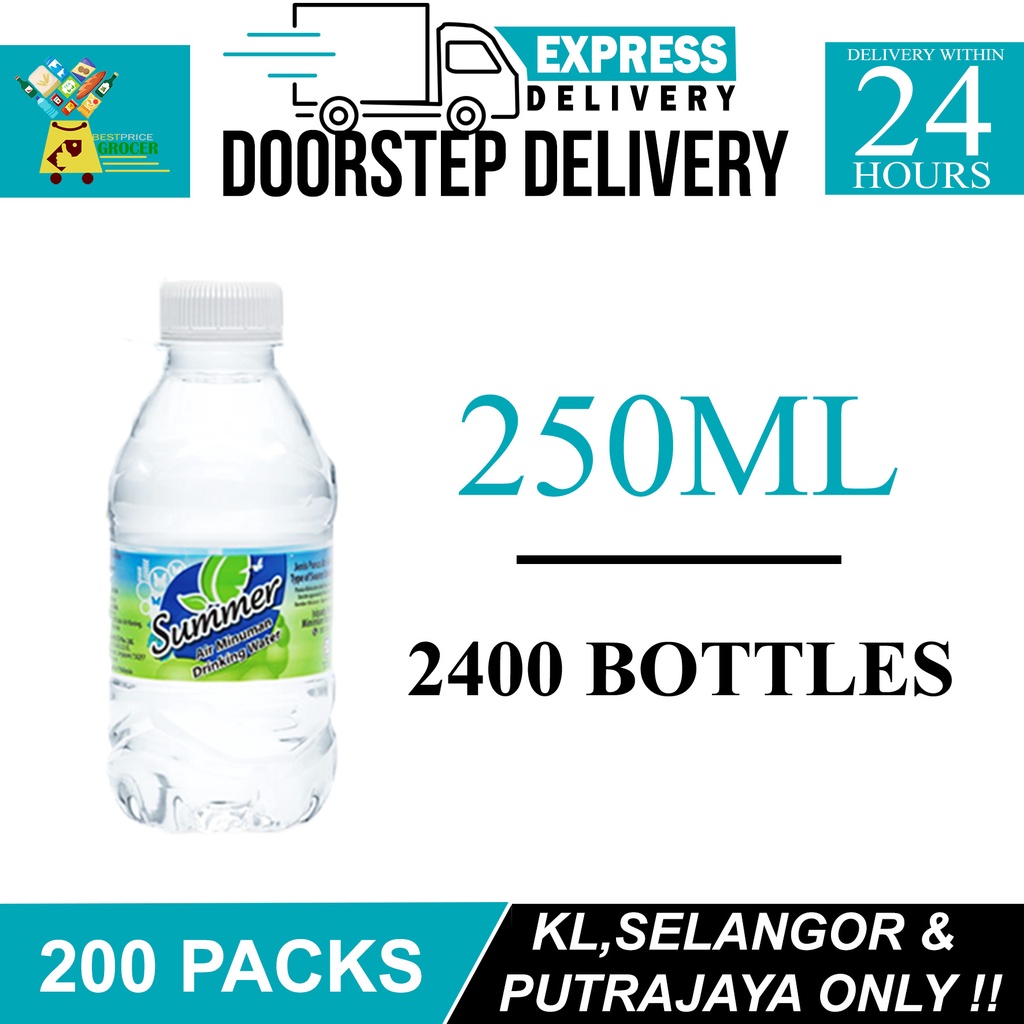SUMMER DRINKING WATER - 250ML X 12 BOTTLES (2400 BOTTLES) | Shopee Malaysia