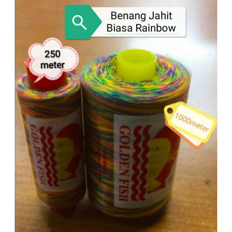 Benang Jahit Biasa Rainbow berwarna-warni | Shopee Malaysia
