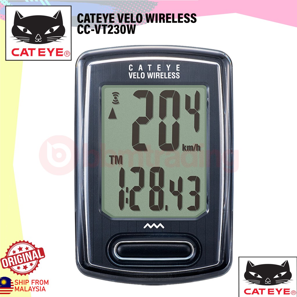 CATEYE VELO WIRELESS CC-VT230W BICYCLE METER ORIGINAL MADE IN JAPAN ...