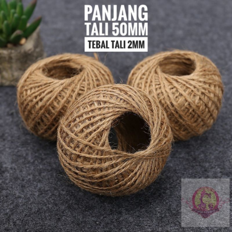2mm*50m NATURAL JUTE ROPE for Gift Decoration | TALI GUNI Tali Jut ...