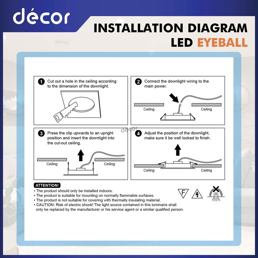 OSRAM Ledvance LED Eyeball 3W 5W 6.5W Recess Spotlight Home Lighting ...