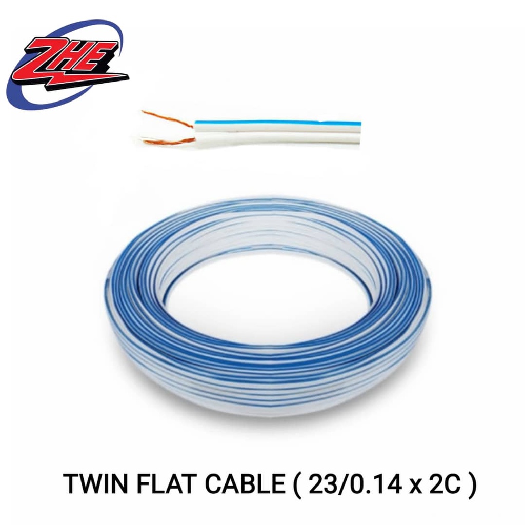 TWIN FLAT 2 CORE 23 / 0.14 x 2C 100% PURE COPPER MULTIFUNCTION WIRE ...