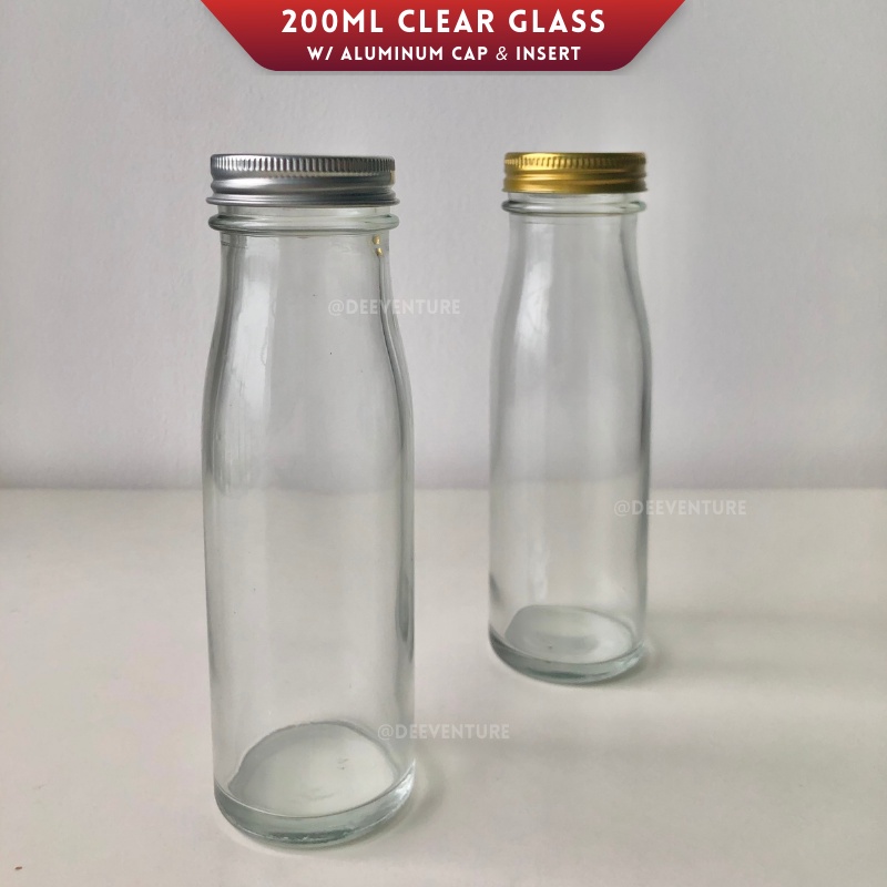 200ml Clear Glass Bottle with Screw Cap suitable for own branding ...