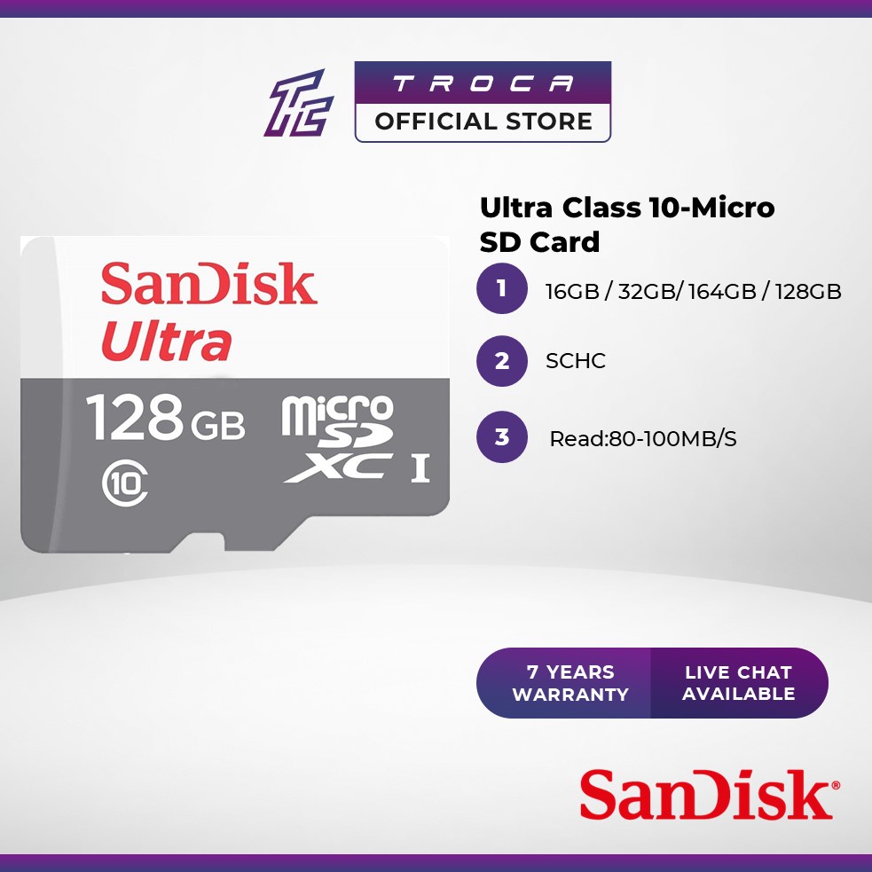SanDisk Micro SD Card Memory Card Ultra 80-100MB/s Class 10 Memory Card ...